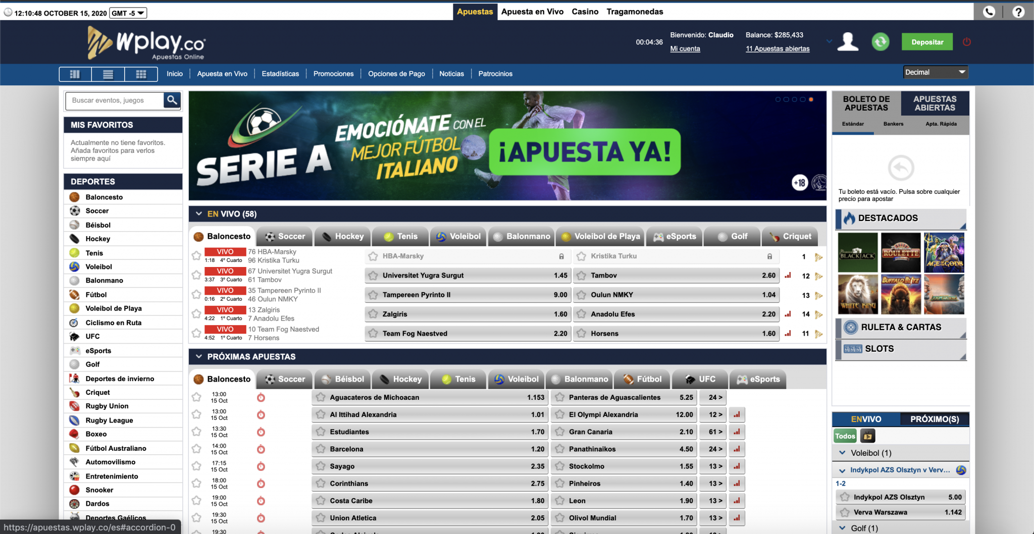 Como depositar y recargar tu cuenta en Wplay para apostar